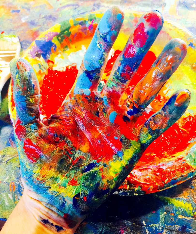 kaleidoscope Hands | Living in Color - rosemary pierce modern art