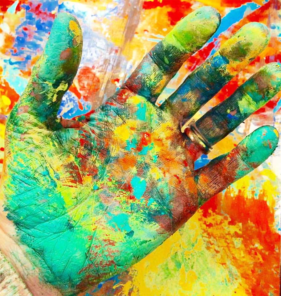 kaleidoscope Hands | Living in Color - rosemary pierce modern art